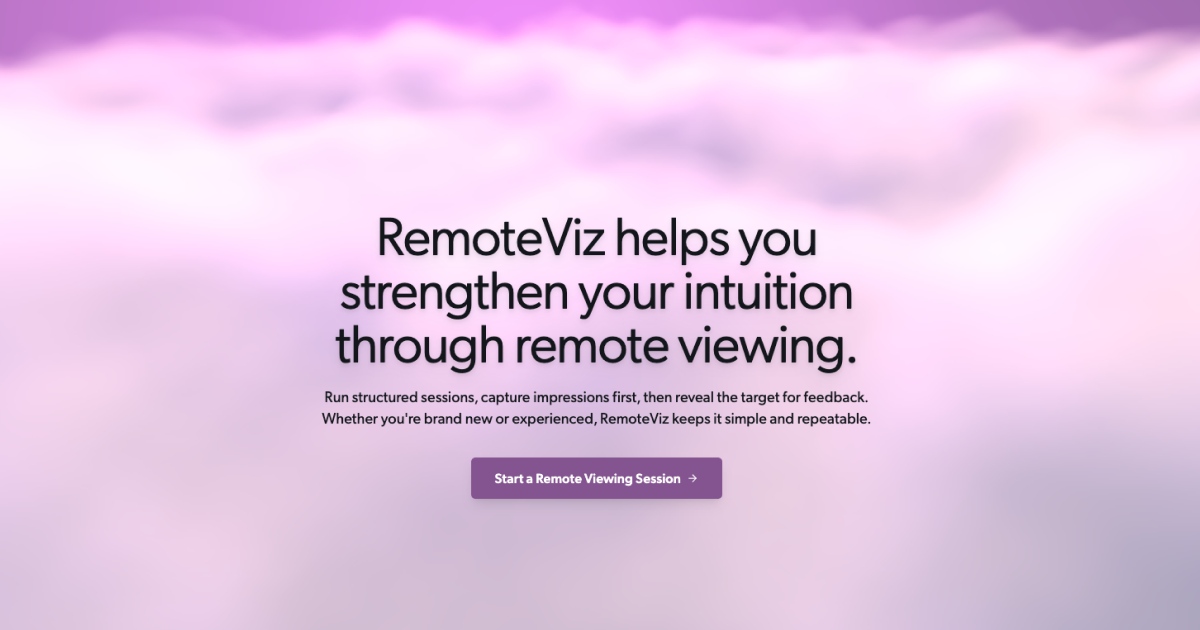 RemoteViz.ai — AI-Assisted Remote Viewing Practice